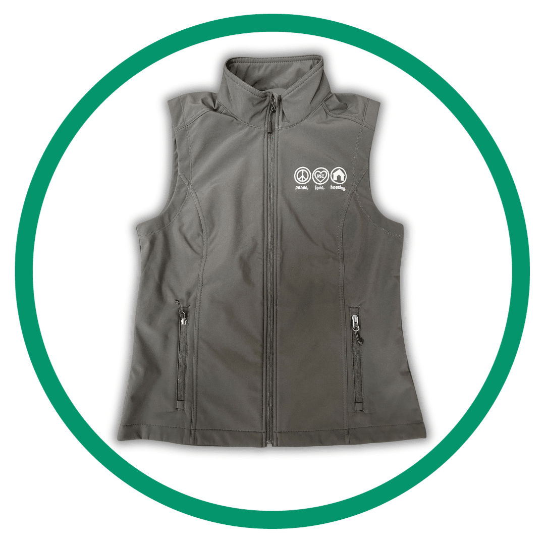 Women’s Full Zip Vest – Homeless Solutions